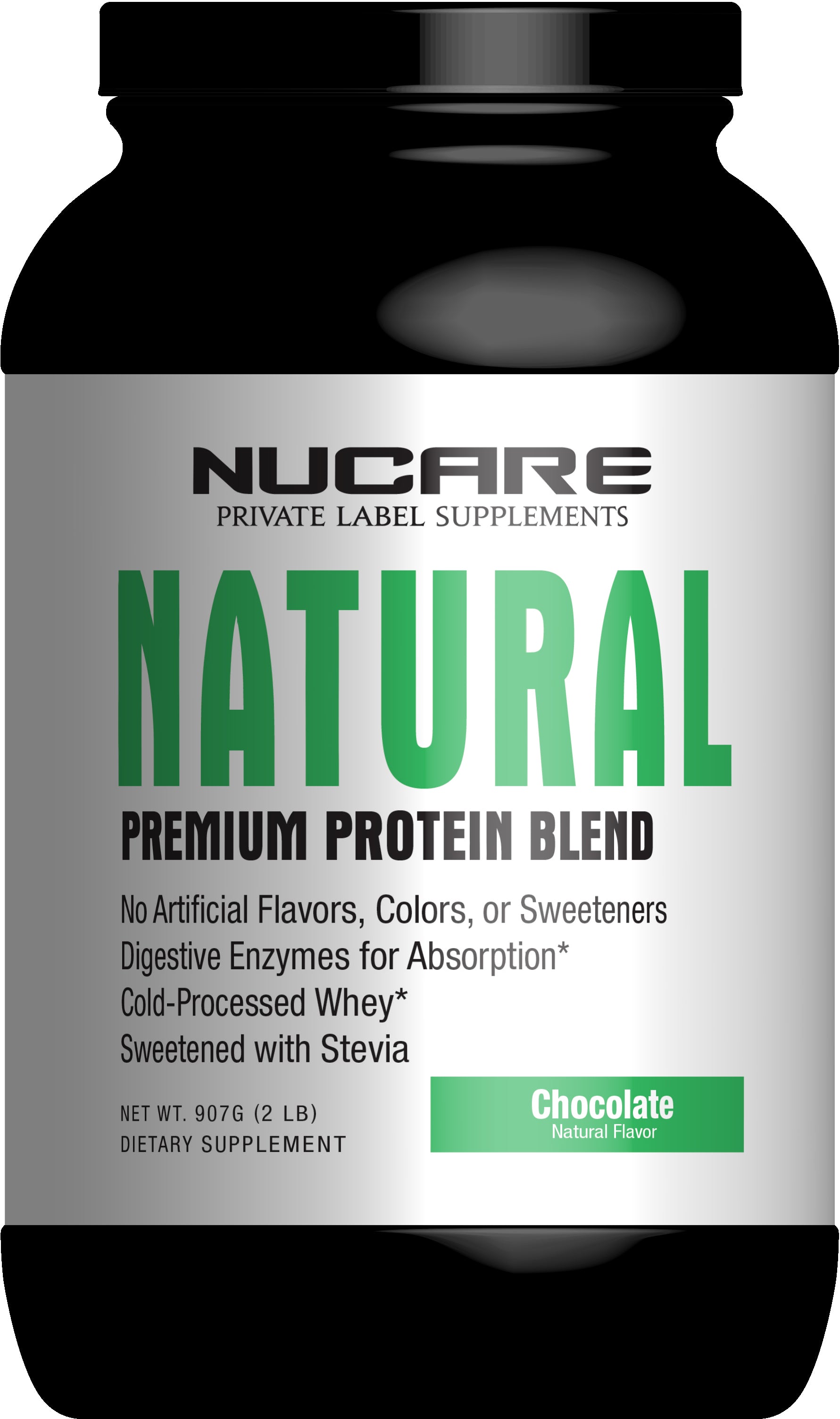 Natural Whey Premium Protein, 2lb - NuCare Nutrition